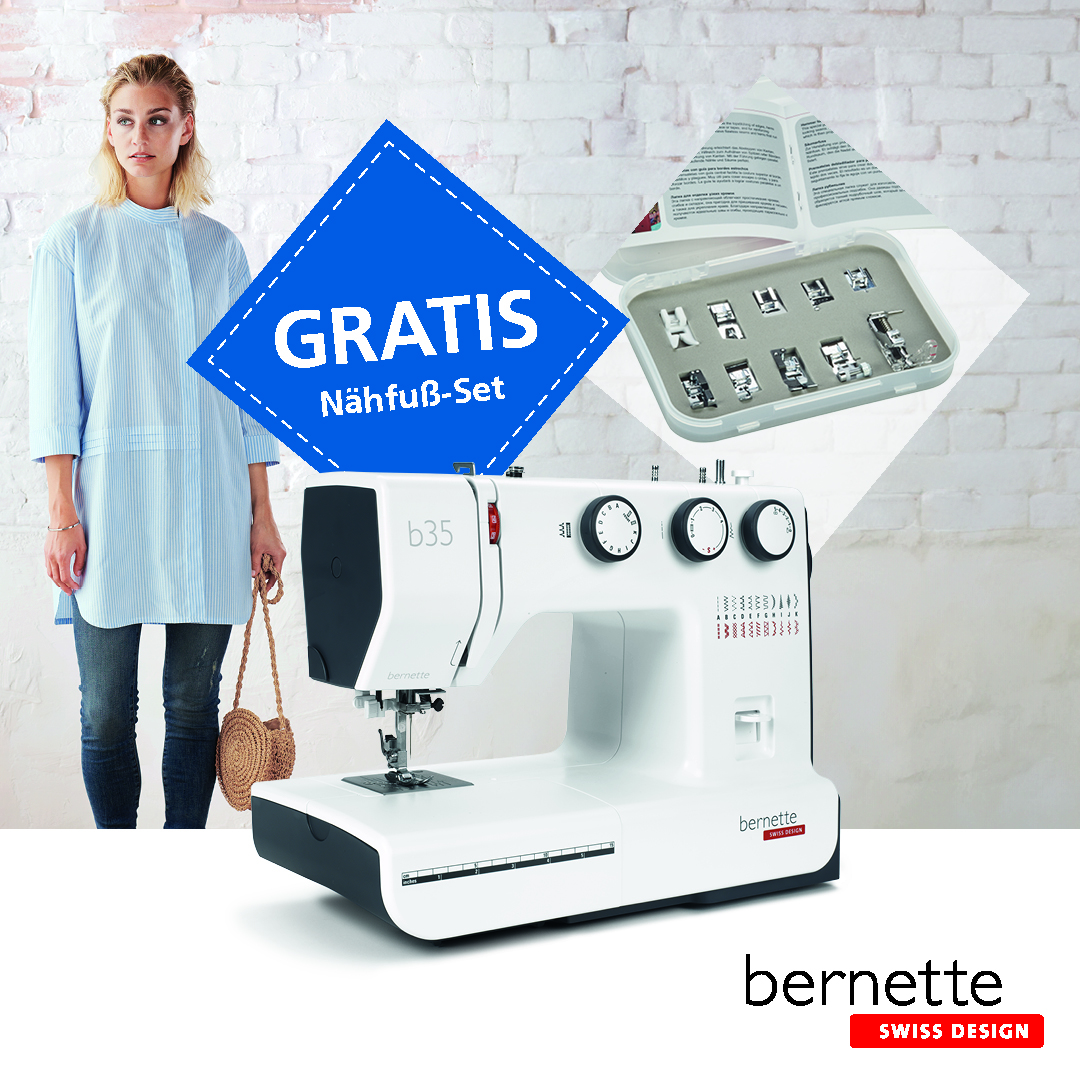 bernette b35 Nähmaschine +++ mit Nähfuß-Set +++ | Nähmaschinen Scherf